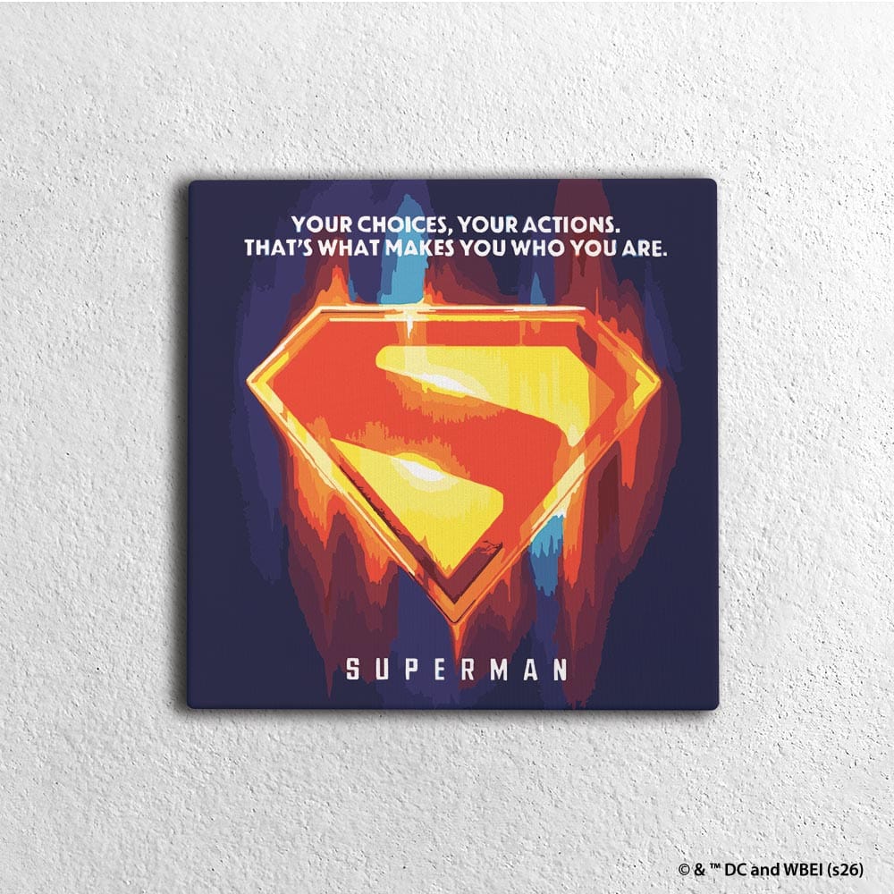 Superman Logo - Schilderen op Nummer Kit met Lijst – Craft Hub NL