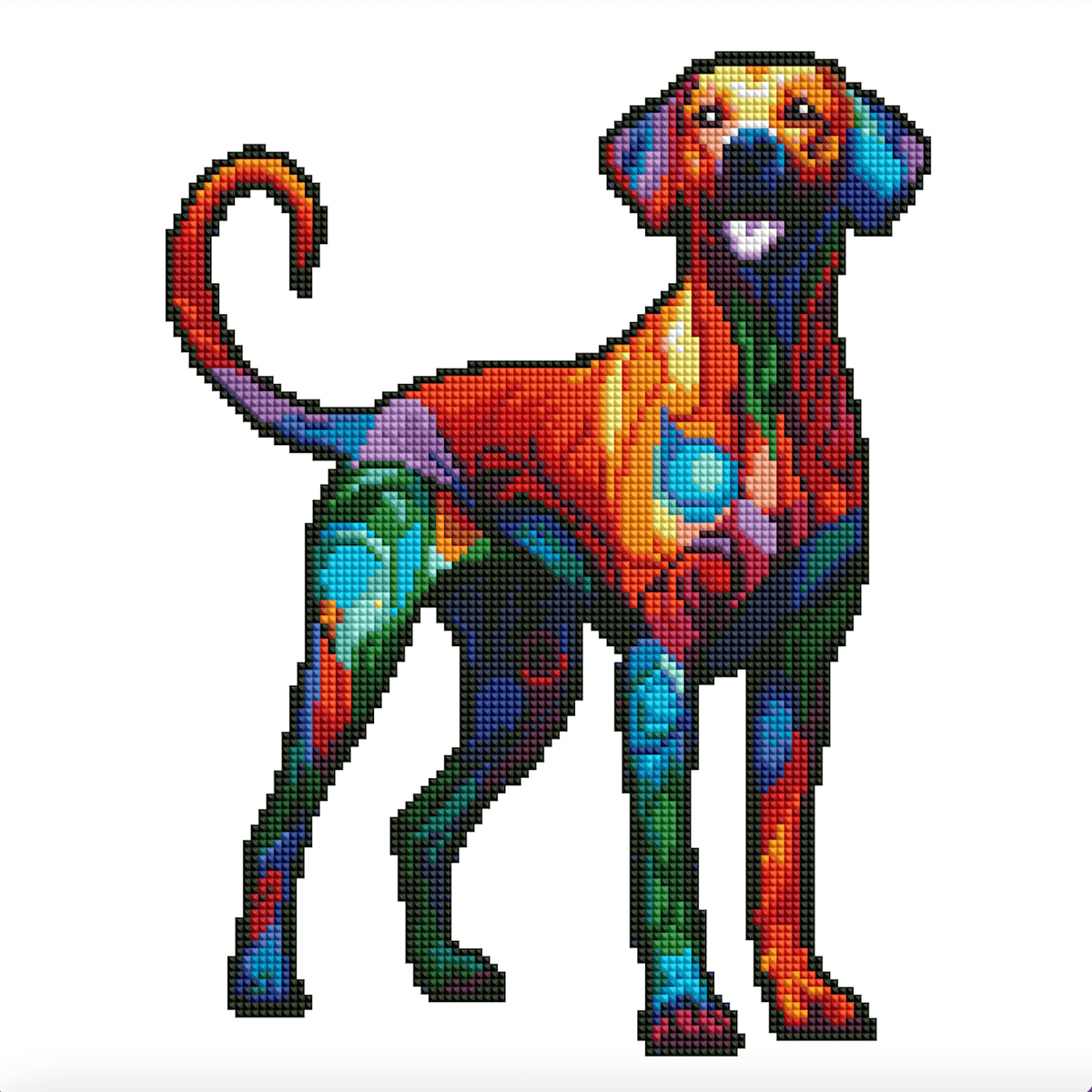 Rhodesian Ridgeback Hond - Diamant Schilderij Kit – Craft Hub NL